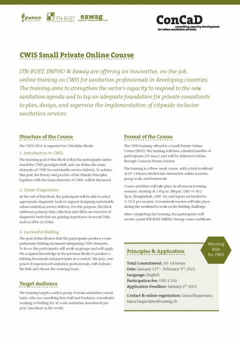 CWIS Small Private Online Course - ITN-BUET